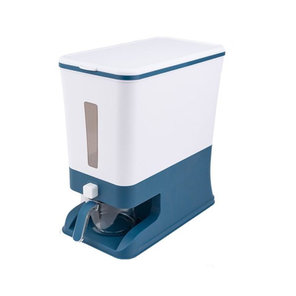 Rice Dispenser Airtight Dry Food Storage Container with Lid and ...
